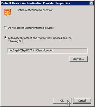 Chip PC Thin Clients - How to Configure Default Device Authentication